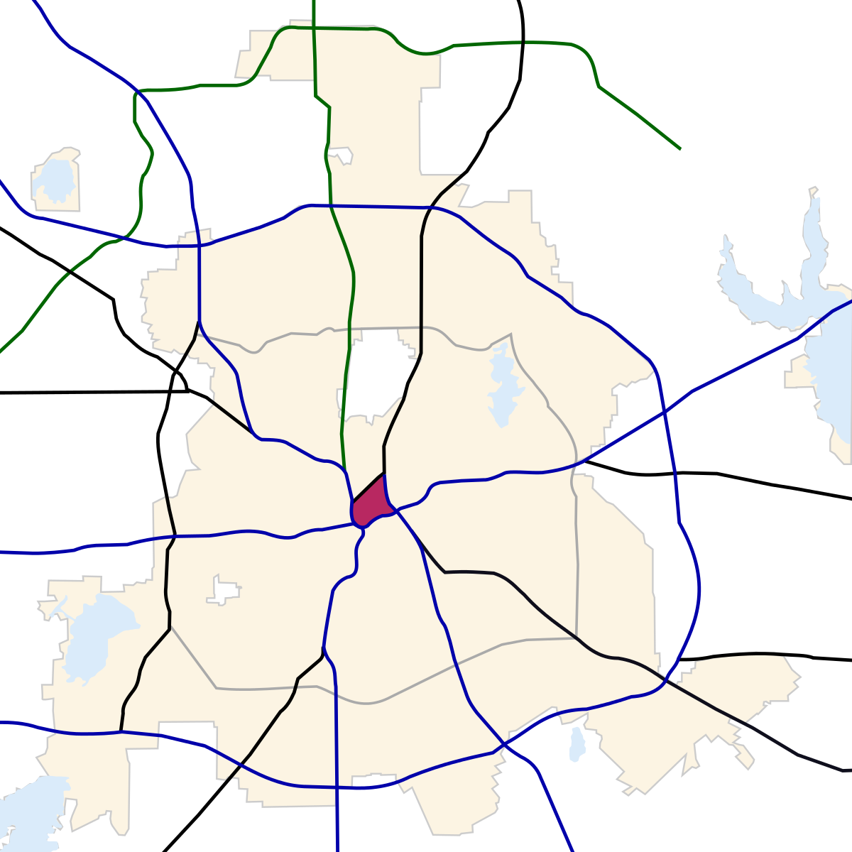 Basic Map Of Dallas - Free Transparent PNG Download - PNGkey