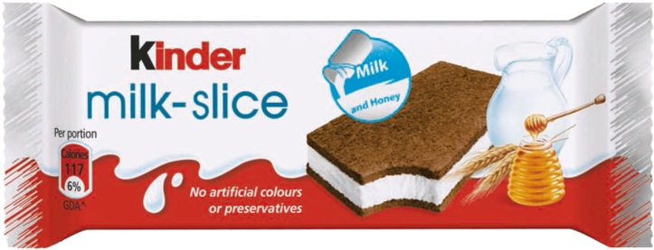 Kinder Milk Slice - Free Transparent PNG Download - PNGkey