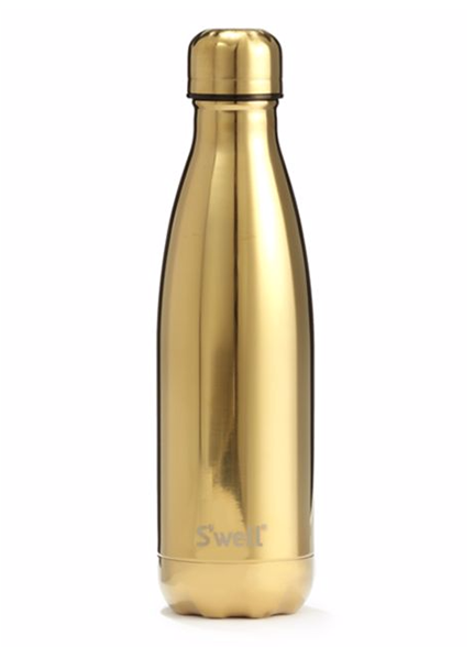 Download S'well Gold Water Bottle, $42 - Glass Bottle PNG Image with No ...