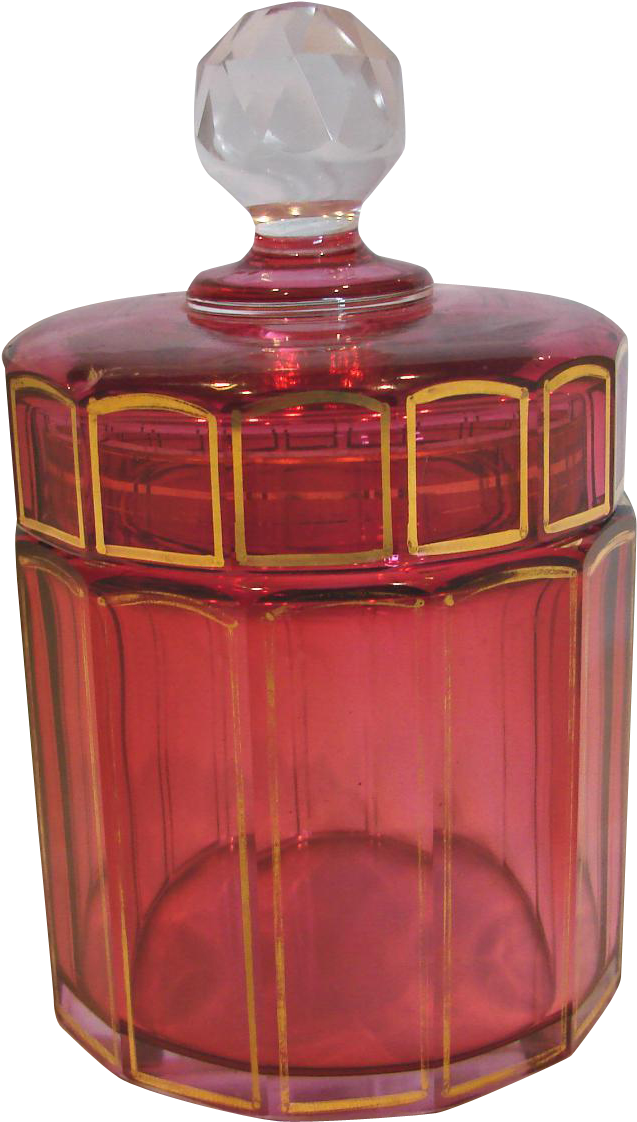 Download Bohemian Moser Cranberry Or Pale Ruby Art Glass Paneled ...