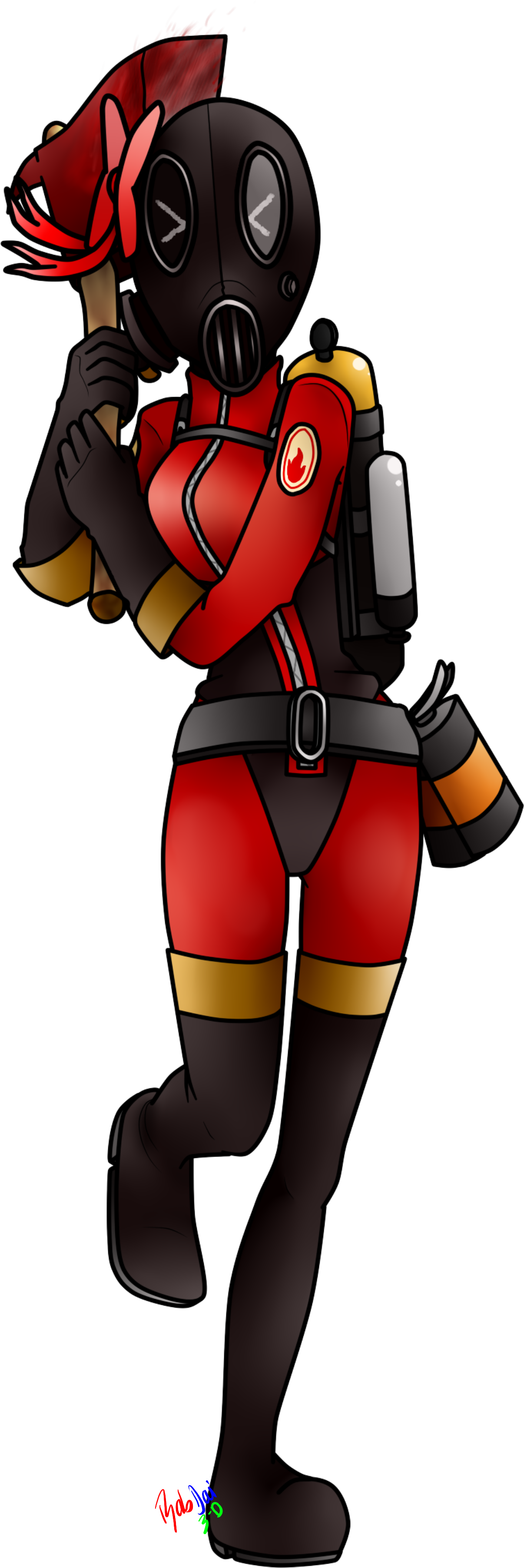 Author Comments - Tf2 Pyro Fan Art - Free Transparent PNG Download - PNGkey