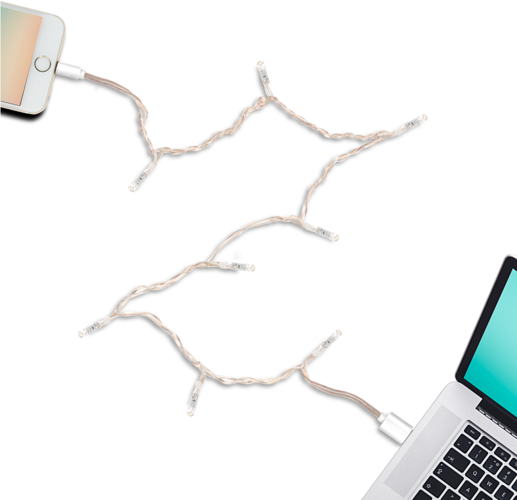 Download Led Light Up Iphone Charger Cable Connecting Laptop ...
