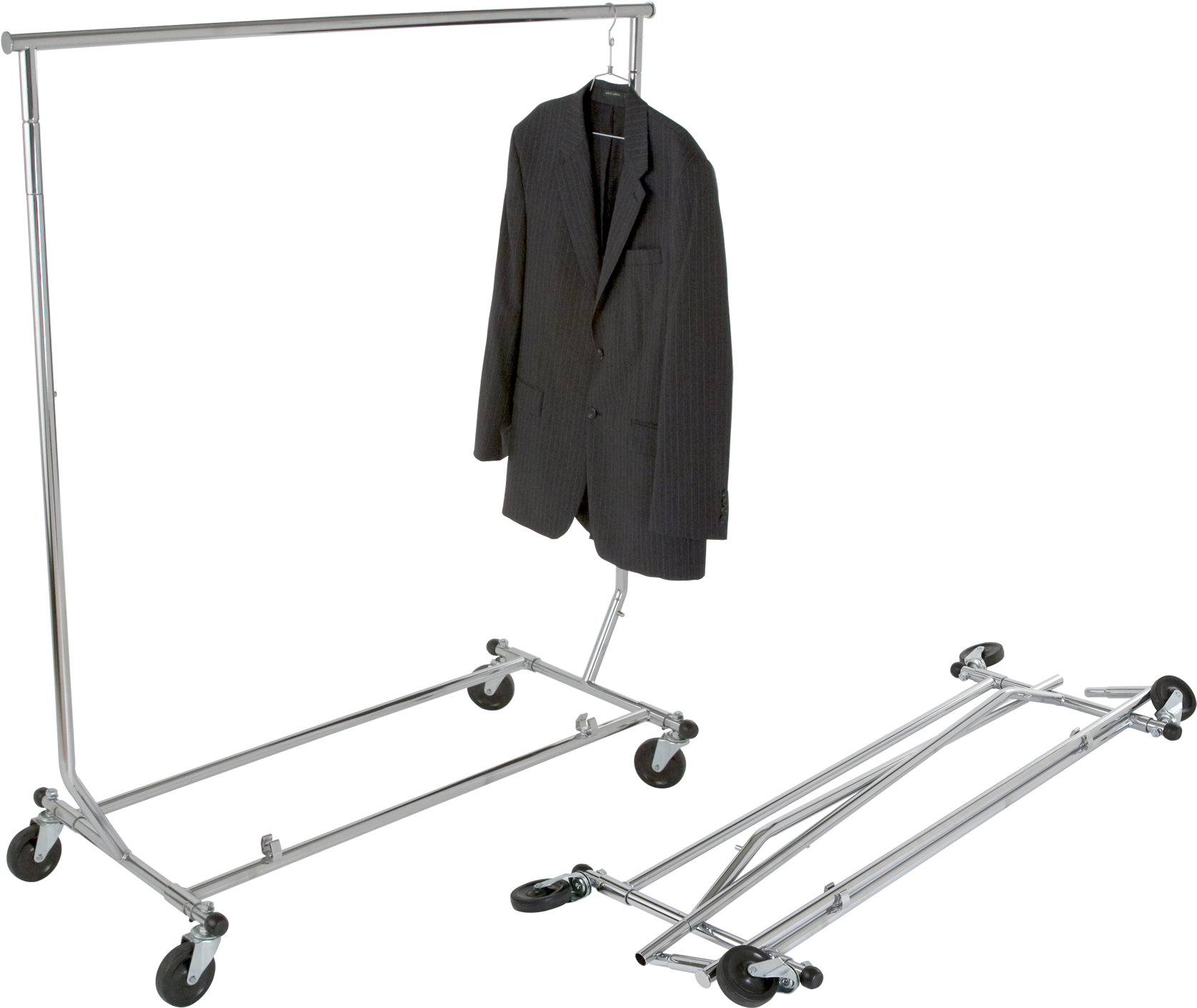 Download Econoco Collapsable Rolling Clothes Rack- Heavy Duty - Display ...