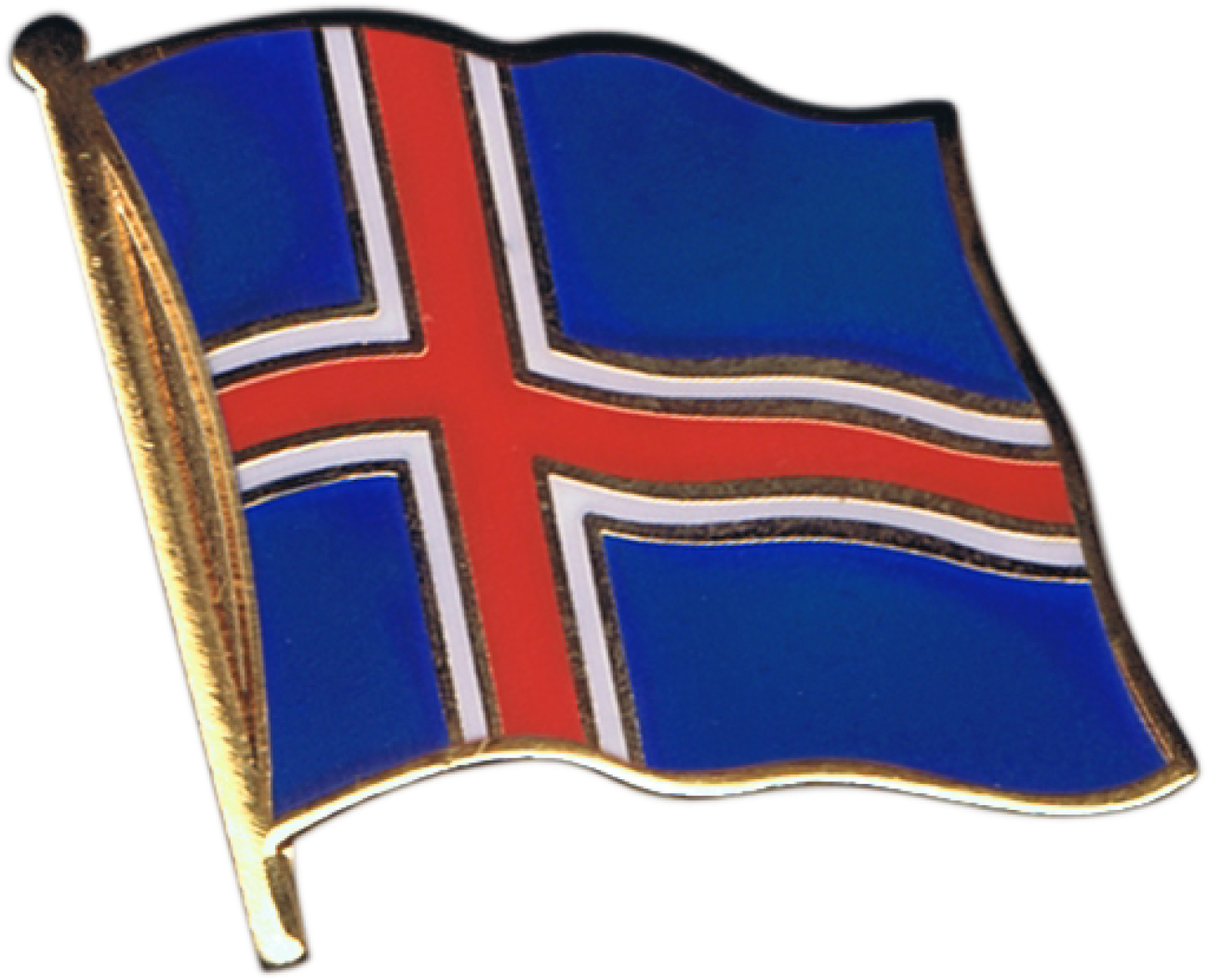 Download Iceland Flag Pin, Badge - Barbados Flag Pin Badge 2x2cm PNG ...