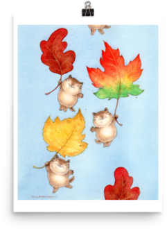 Flying Squirrel Autumn Poster - Flying Squirrel - Free Transparent PNG ...