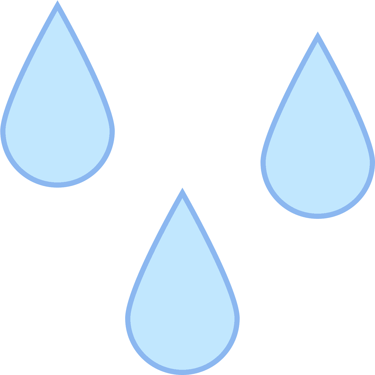 There Are Three Water Droplets Outlined - Drop - Free Transparent PNG ...