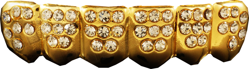 Share This Image - 14k Gold Teeth Grillz Top Bottom Iced Out Cz Tooth ...