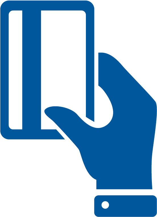 Download Make Transactions Quick And Pay Icon Png - Blue Credit Card ...