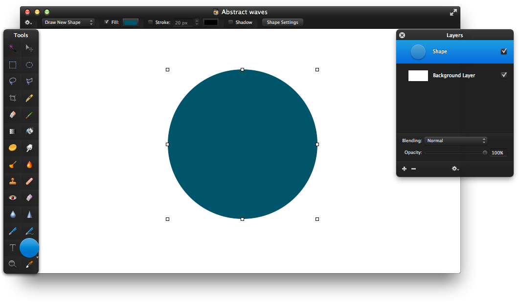 Download Then, Select The Ellipse Shape Tool - Red Circle Blue ...