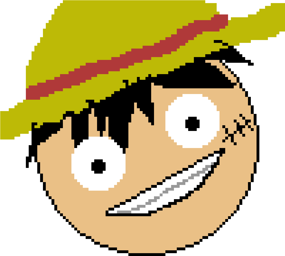 Download Monkey D - Luffy - Pixel PNG Image with No Background - PNGkey.com