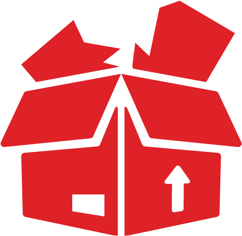 Download Icon Of Product Damaged In Cardboard Box Coloured In - Stock ...