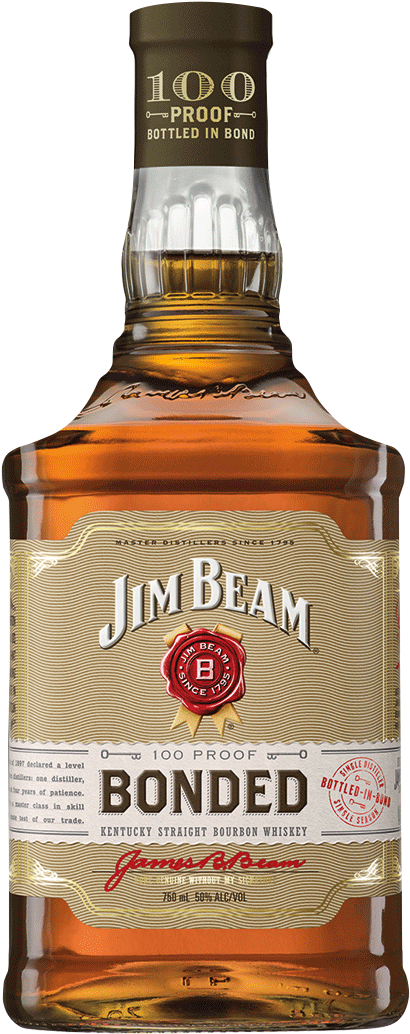 Jim Beam Bonded 100 Proof - Jim Beam Bonded - Free Transparent PNG ...