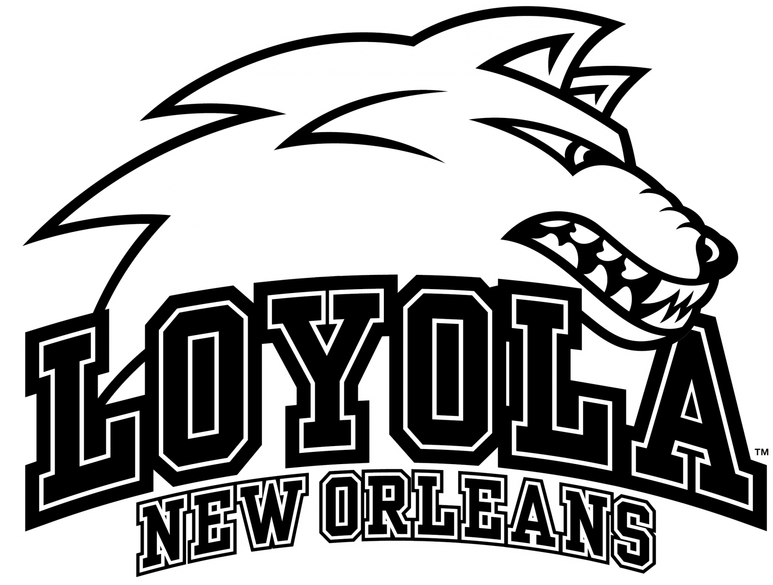 Wolf Head - Loyola New Orleans Logo - Free Transparent PNG Download ...