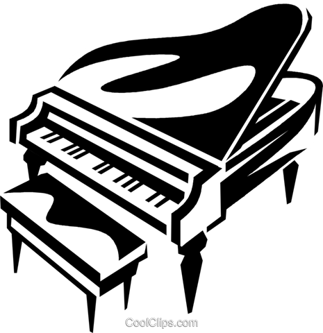 Grand Piano Royalty Free Vector Clip Art Illustration - Transparent ...