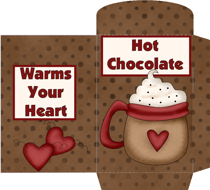 Download Hot Chocolate Warms Your Heart Coco Packet - Gift Wrapping PNG ...