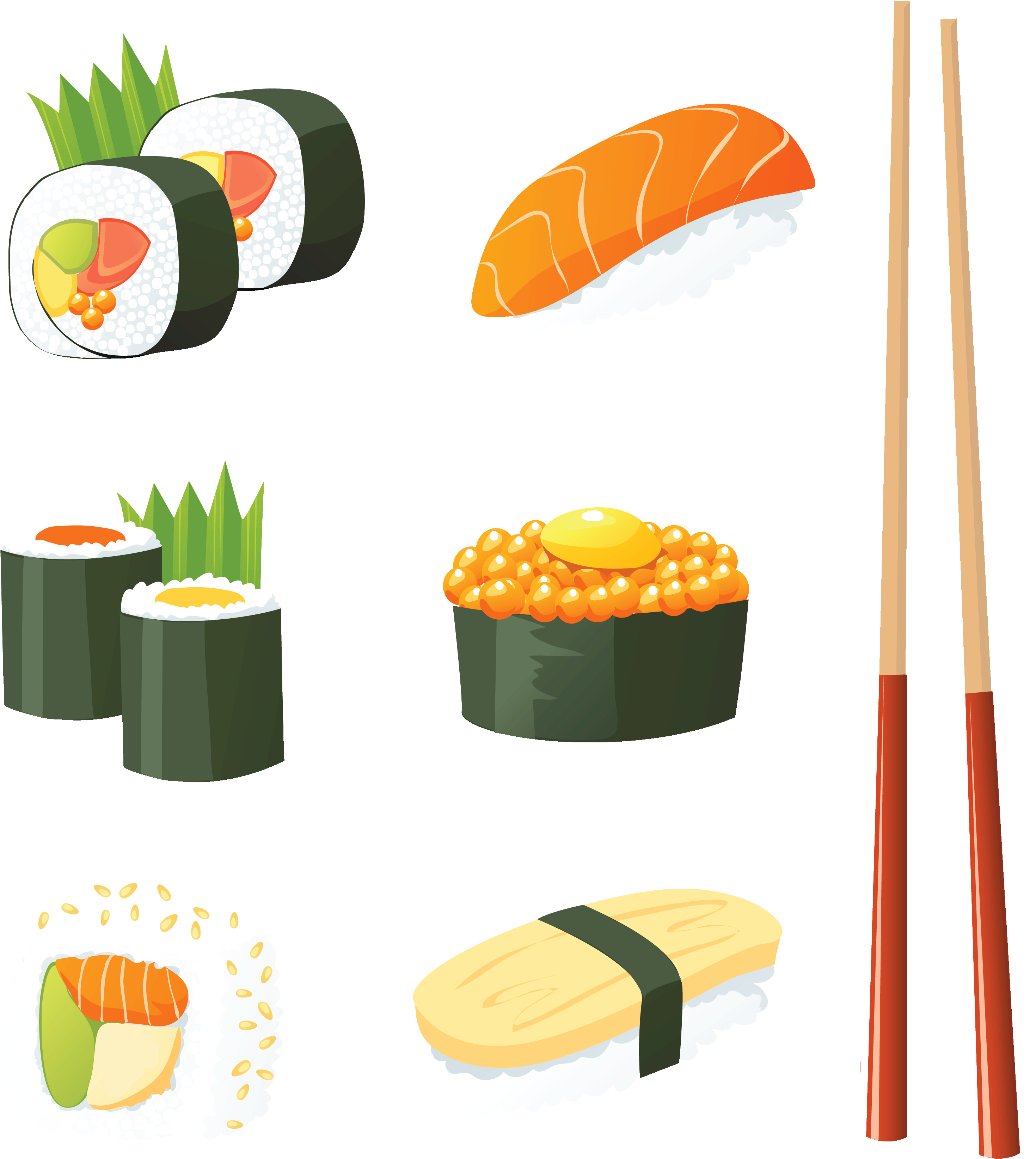 Download Japanese Sushi Png Vector Clipart - Sushi Clip Art PNG Image ...