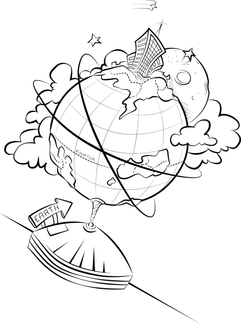 Earth Line Drawing At Getdrawings - Creative Drawing Of Earth - Free ...