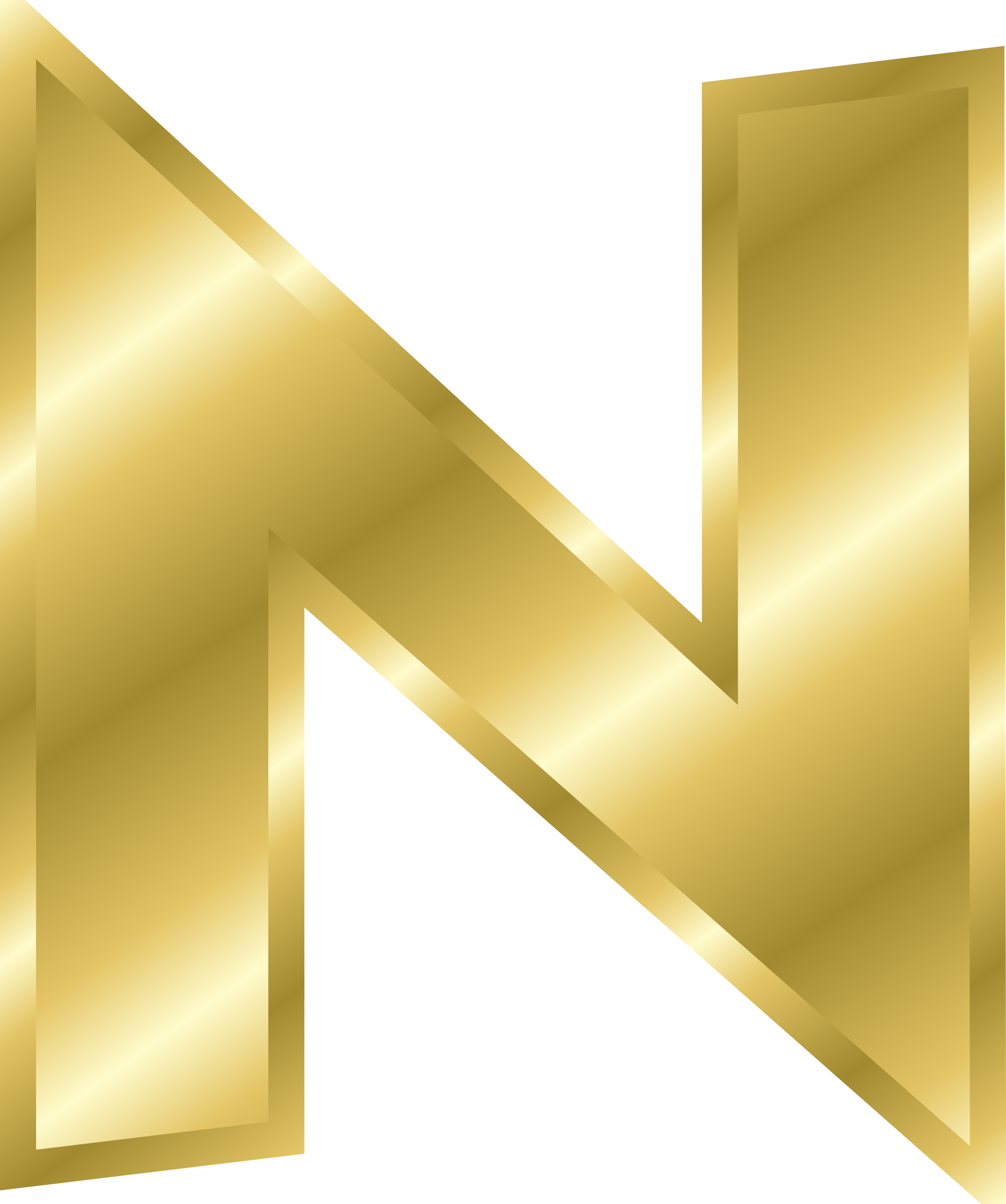 Download Big Image - Letter N In Gold PNG Image with No Background ...