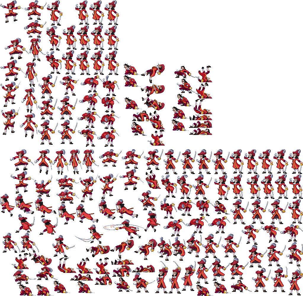 Download Click For Full Sized Image Captain Hook - Hook Sprite PNG ...