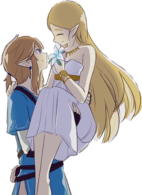Report Abuse - Botw Link And Zelda - Free Transparent PNG Download - PNGkey