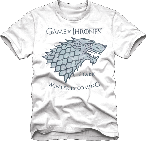 Download House Stark White Game Of Thrones T-shirt - Game Of Thrones ...