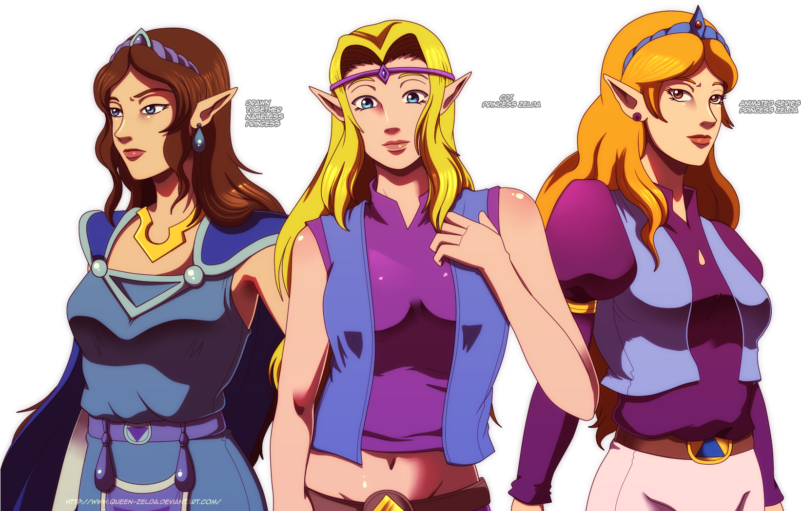 Co Drawn Ogether Animated Series Pringess Zelda Rincess - Zelda Cdi ...