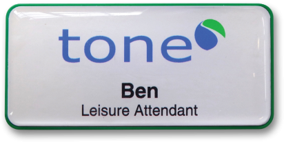 Download H4 Namebadge, Printed Insert, Green Frame, Domed - Sign PNG ...