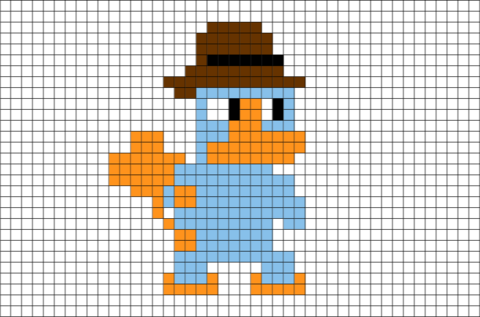 Perry The Platypus Pixel Art - Free Transparent PNG Download - PNGkey