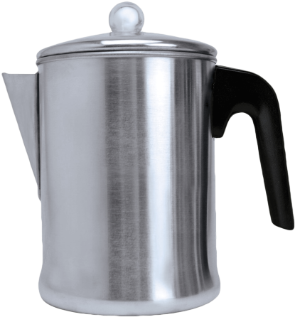 Download Aluminum Percolator 9 Cup - Stove Top Coffee Percolator PNG ...