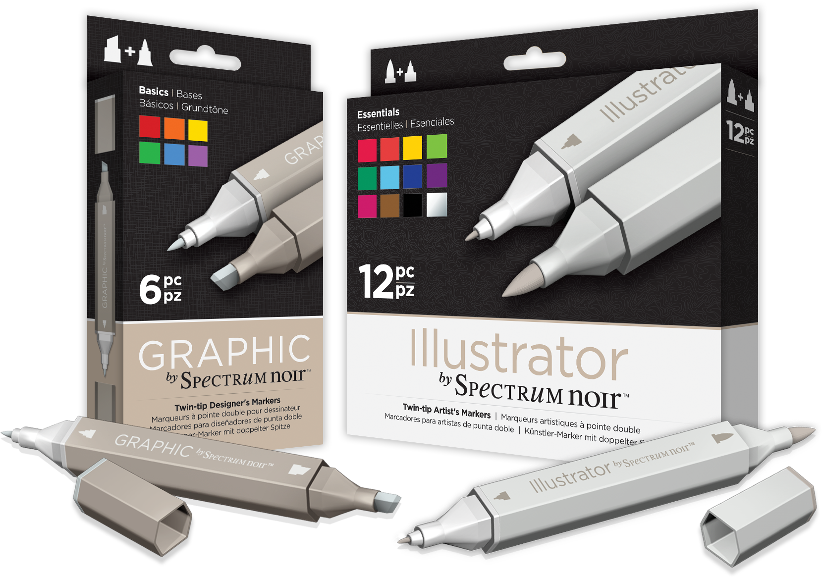 Download Image Of Illustrator Marker 12 And 24 Pen Sets - Spectrum Noir ...