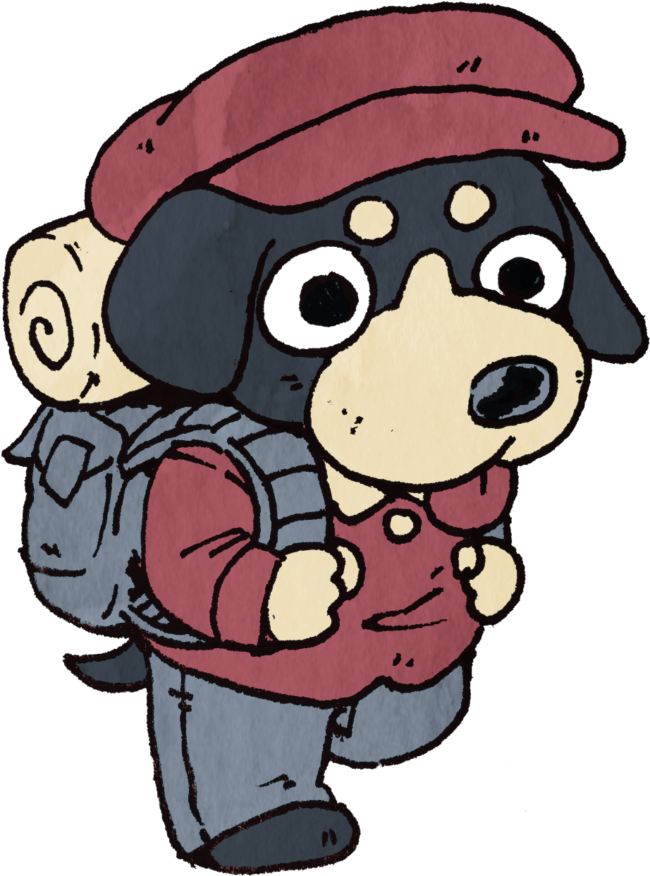 Download Reilly The Dog Is Another Traveler - Cartoon PNG Image with No ...