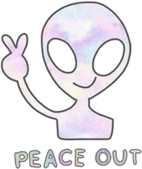Download @brybryant - Alien Peace Out PNG Image with No Background ...