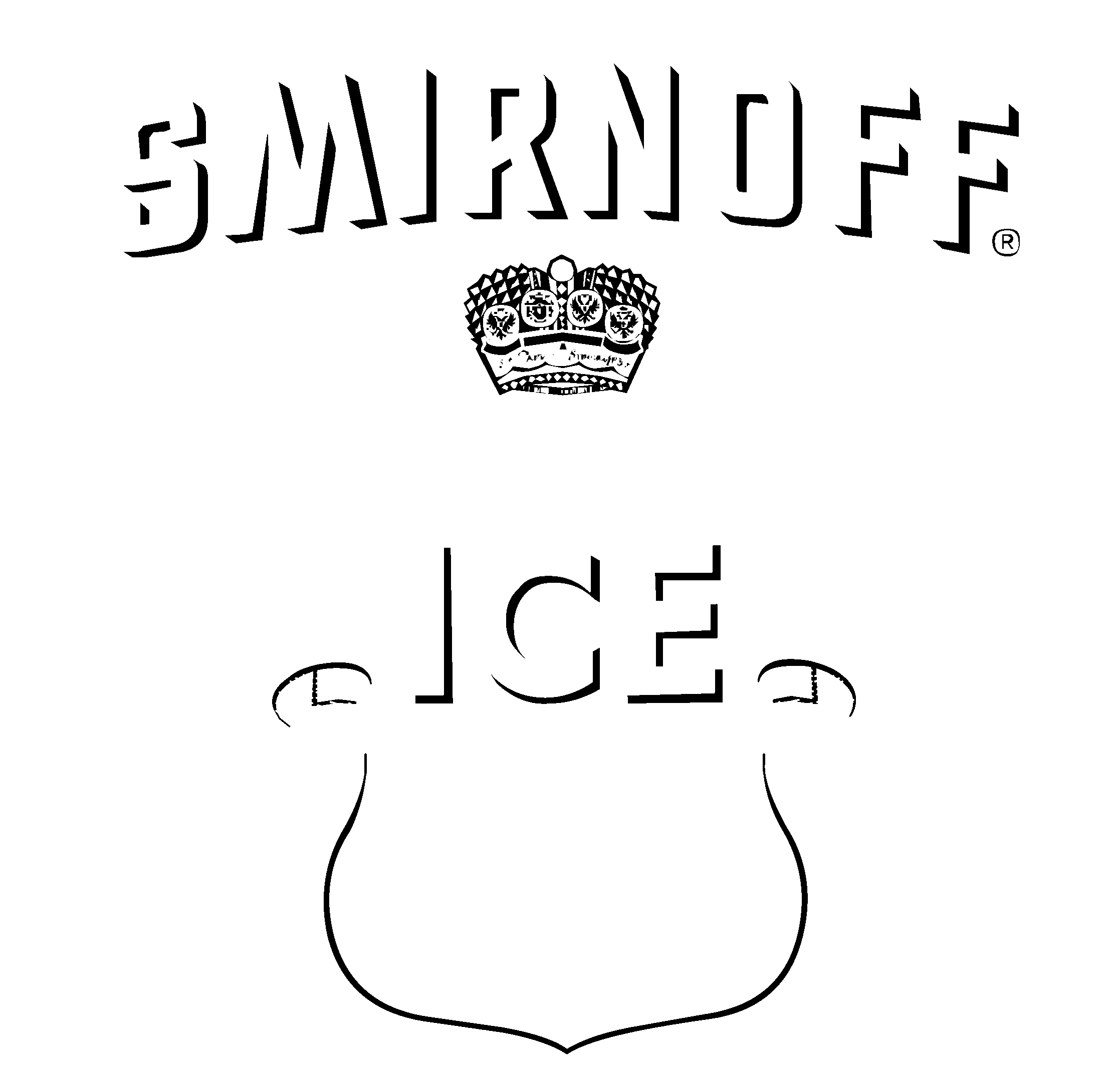 Smirnoff Ice Logo Black And White - Drawing - Free Transparent PNG ...