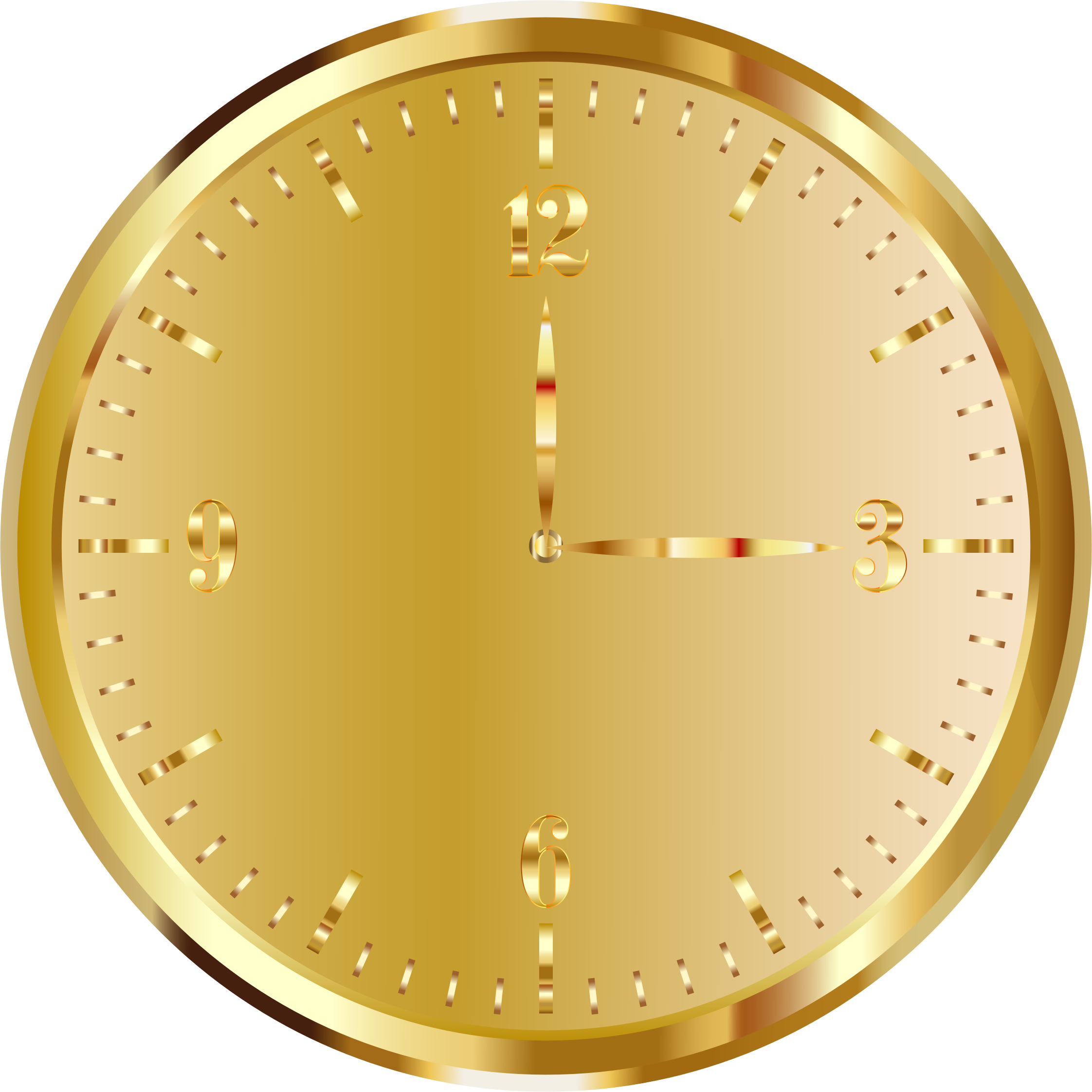 Download Big Image - Golden Clock PNG Image with No Background - PNGkey.com