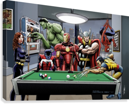 Download Marvel Superheroes Relax Playing Pool Featuring X-men - Marvel ...