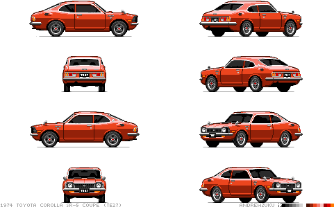 Download Toyota Corolla Pixel Car - 1979 Toyota Celica Liftback PNG ...