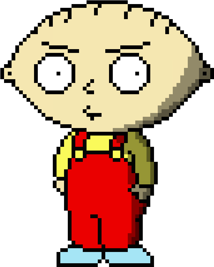 Stewie - Family Guy Pixel Art - Free Transparent PNG Download - PNGkey