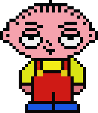 Stewie - Family Guy Pixel Art - Free Transparent PNG Download - PNGkey