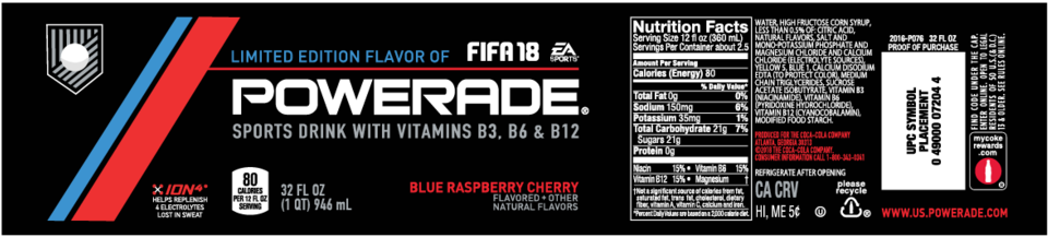 Powerade Labels-01 - Powerade Sports Drink, Lemon Lime, 20 Fl Oz (pack ...