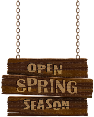 Download Spring Sign Border - Open For The Season Sign PNG Image with ...