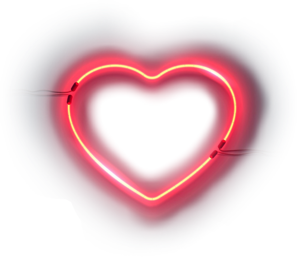 Neon Sticker - Heart Red Png Neon - Free Transparent PNG Download - PNGkey
