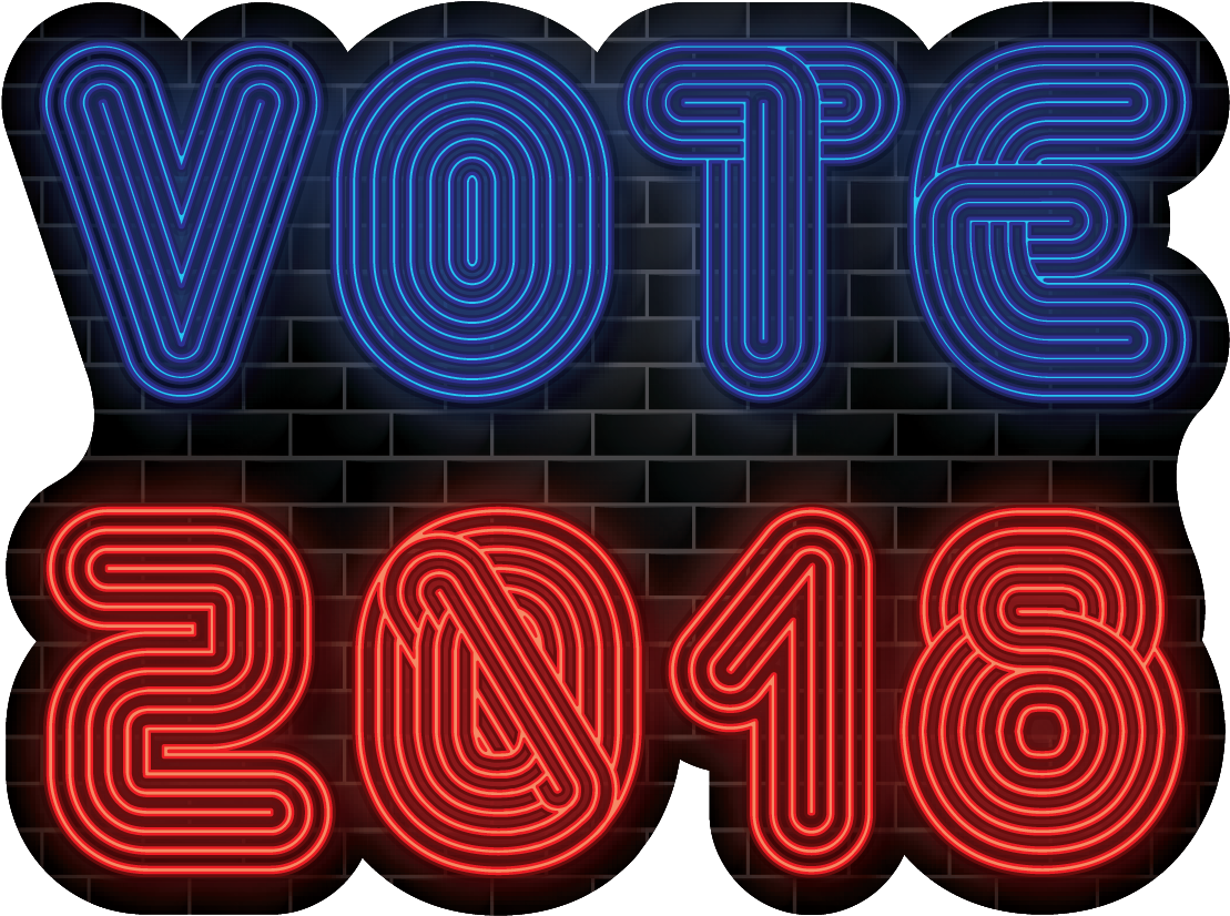 Download Vote 2018 Neon Sign - November 6th Election Day 2018 PNG Image ...