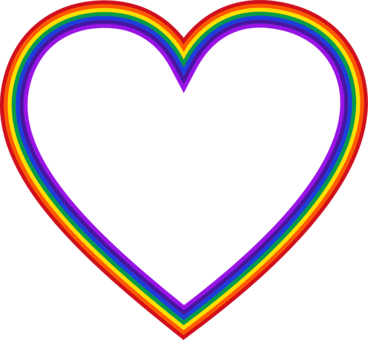 Download Rainbow Heart Color Cdr - Rainbow Heart Transparent Background ...