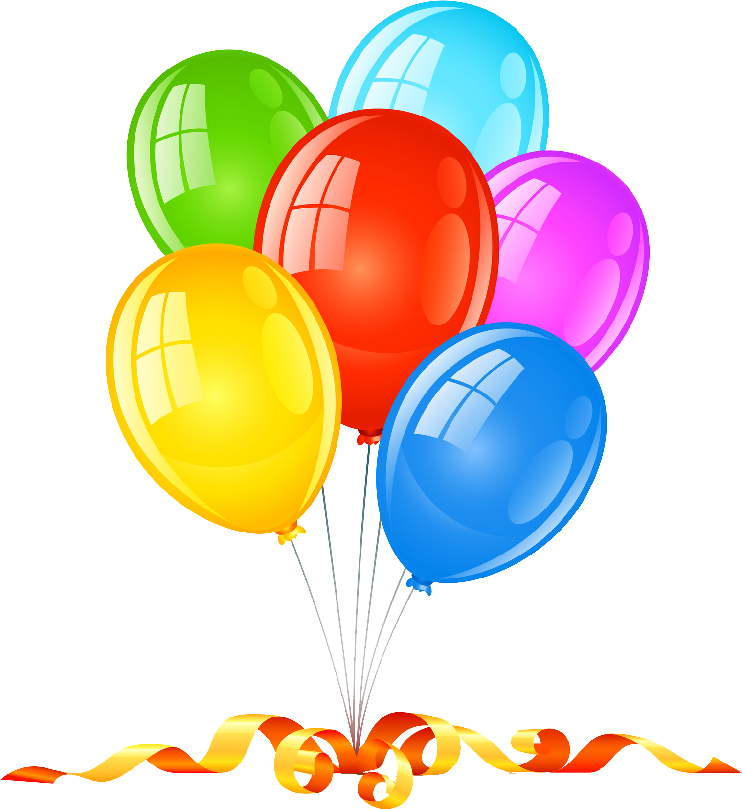 Balloons - Birthday Celebration Clip Art - Free Transparent PNG ...