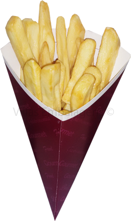 Embalagem Tipo Cone 01 Para Batatas Fritas, Mini Salgados, - Cone De Batata Frita Png - Free ...