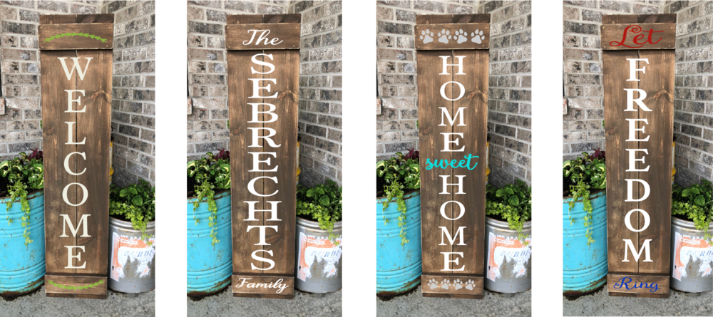 Porchplanksignscollage - Porch Signs! - Free Transparent PNG Download ...