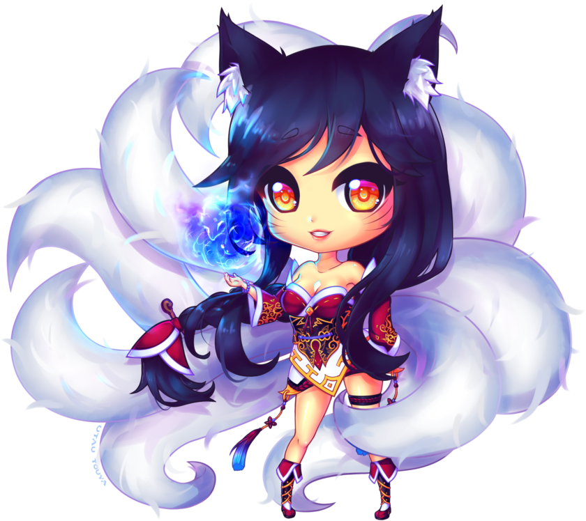 Ahri League Of Legends Chibi Ahri | League Of Legends Fanart By