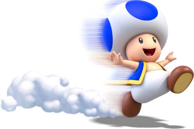 Download File Toad Running Artwork Alt - Super Mario 3d World Art PNG ...