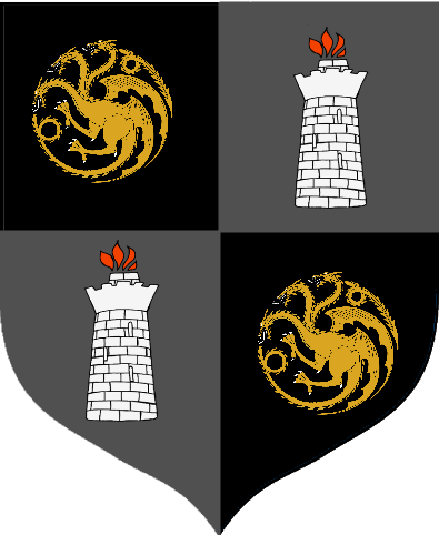 House Targaryen Of Oldtown Main Shield - Dragon The Legend Is Alive ...