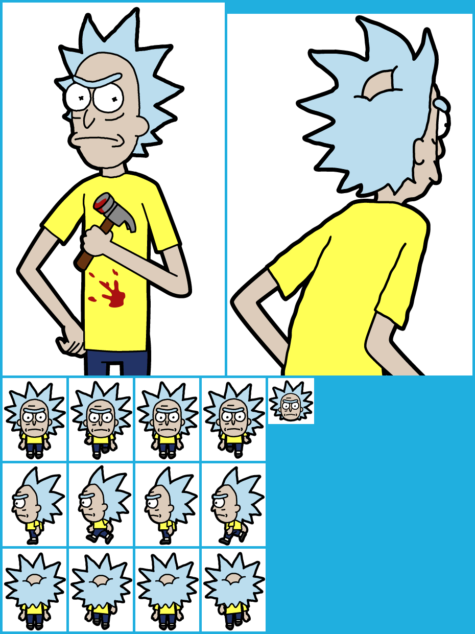 Download Click For Full Sized Image Morty Rick - Rick And Morty Sprites ...